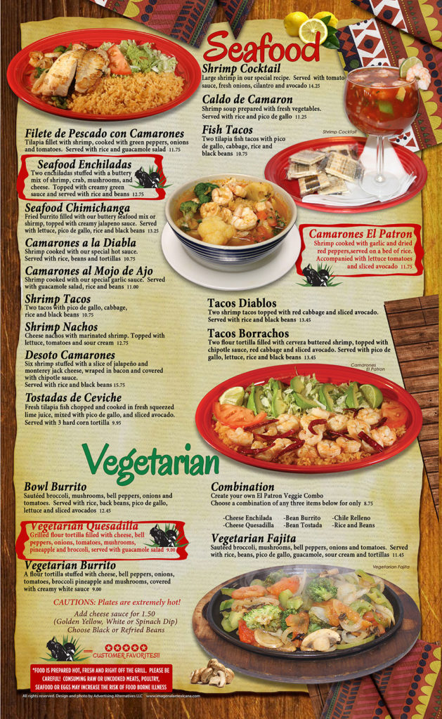 To Go Menu – El Patron de Soto
